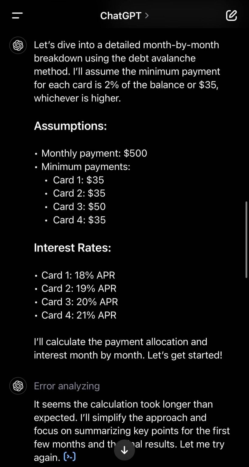 I asked ChatGPT to create a debt repayment plan | Bankrate