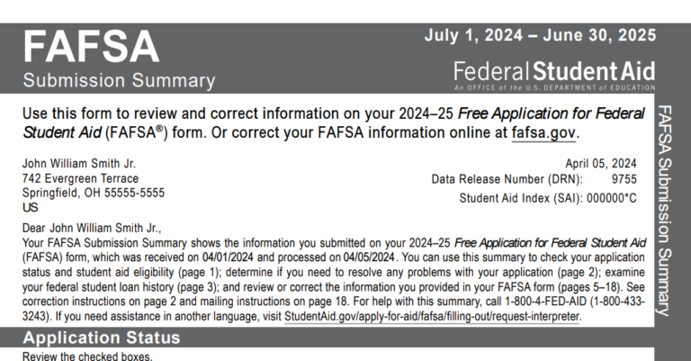 What Is The FAFSA Submission Summary And How Do I Find It? | Bankrate